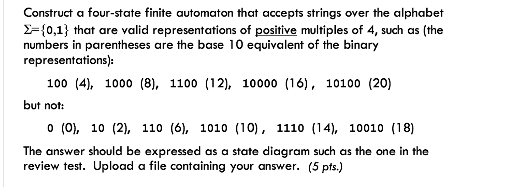 Solved Construct a four-state finite automaton that accepts | Chegg.com