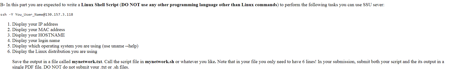 Solved B- In this part you are expected to write a Linux | Chegg.com