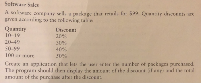 Solved Software Sales A software company sells a package | Chegg.com