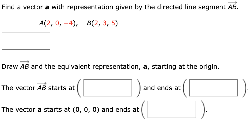Solved Find a vector a with representation given by the | Chegg.com