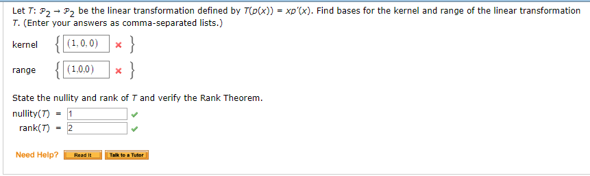 Solved Let T: P2 →ア2 be the linear transformation defined by | Chegg.com