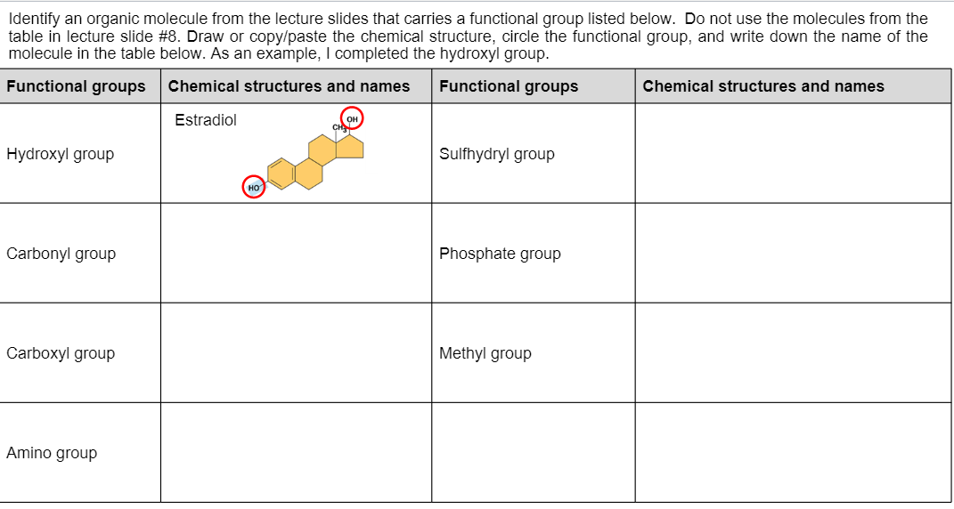 Solved Identify an organic molecule from the lecture slides | Chegg.com