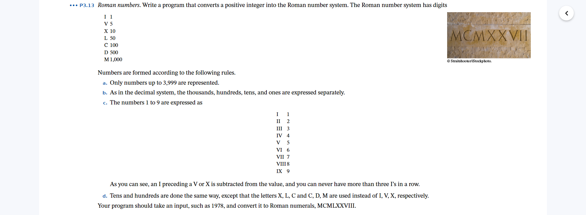 Solved P313 Roman Numbers Write A Program That Converts 3058