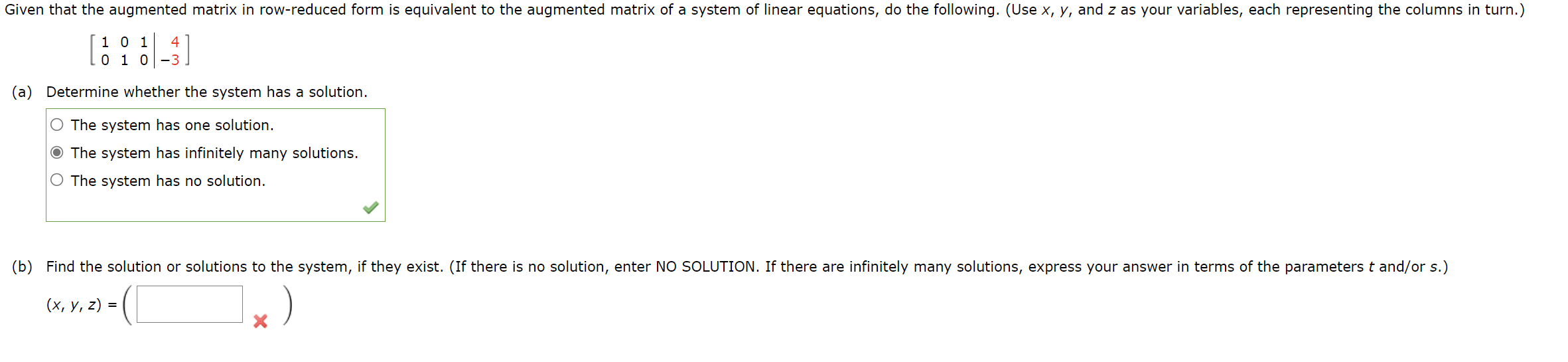 Solved [1014010-3](a) ﻿Determine whether the system has a | Chegg.com