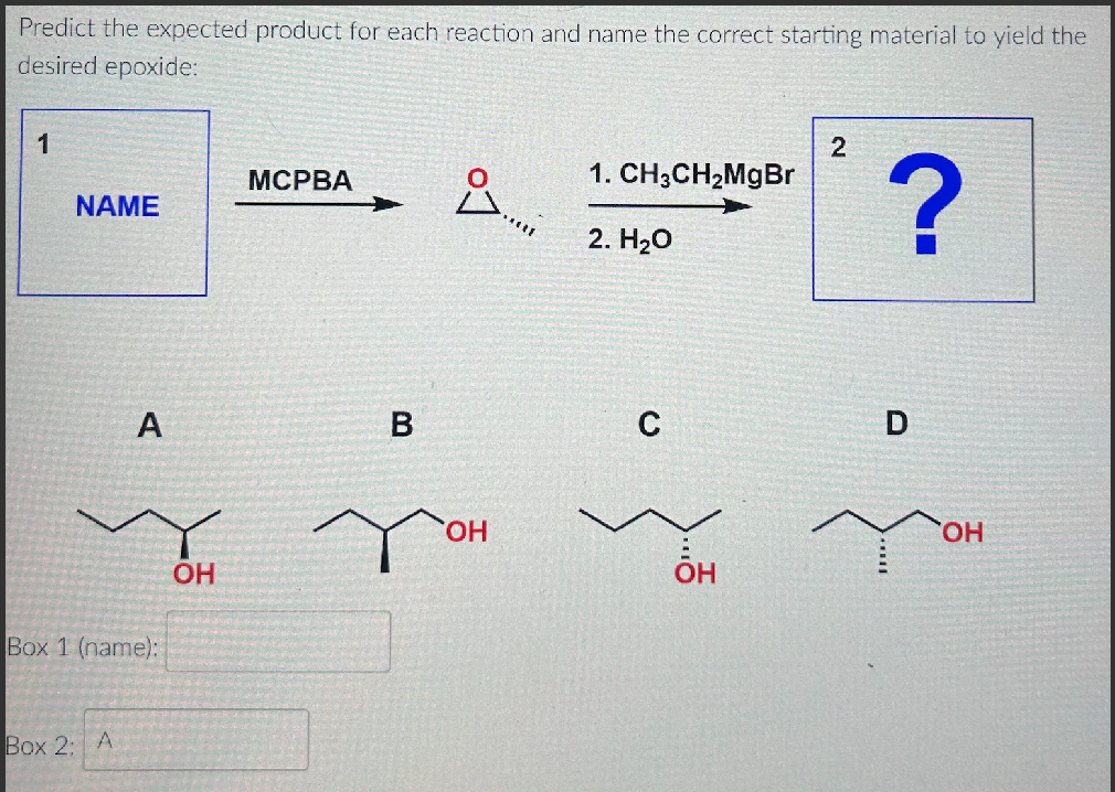 Solved Predict the expected product for each reaction and | Chegg.com