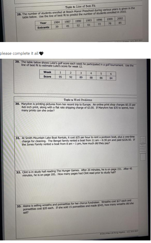 Solved 28. The number of students enrolled at Beach Manor | Chegg.com