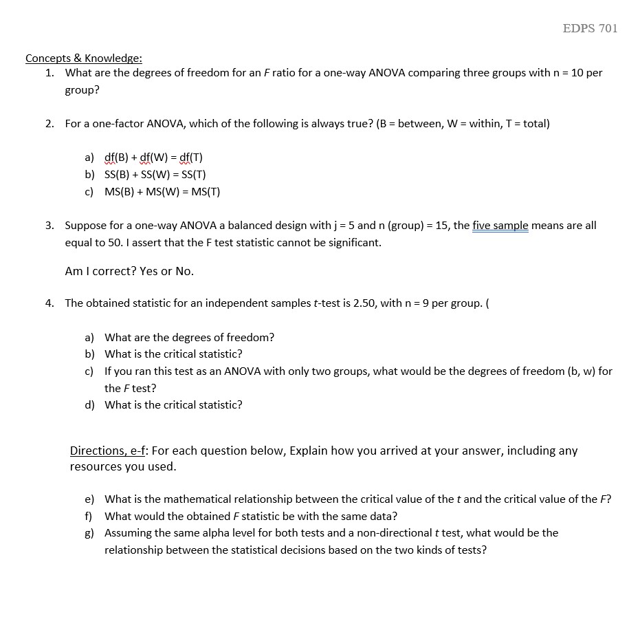 Concepts \& Knowledge:1. ﻿What are the degrees of | Chegg.com