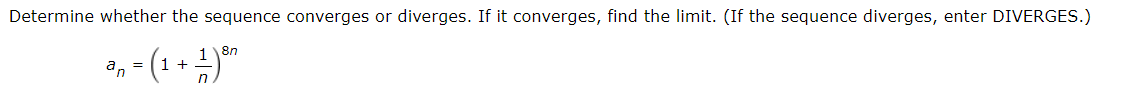 Solved Determine whether the sequence converges or diverges. | Chegg.com