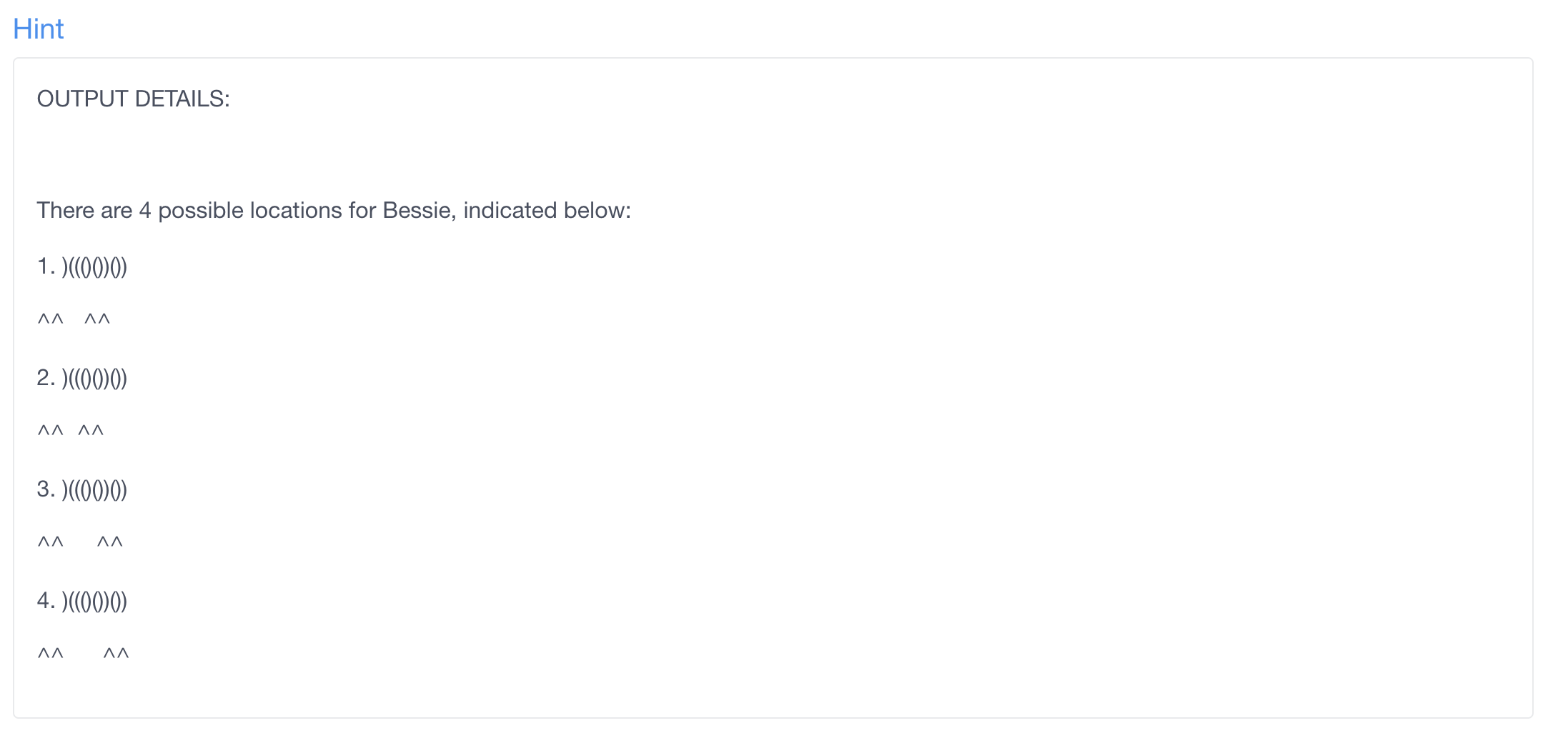 Solved Input * Line 1: A string of parentheses of length | Chegg.com