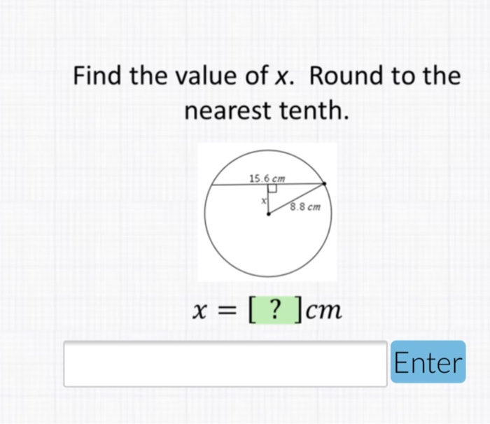 Solved Find the value of x. Round to the nearest tenth. 5.6 | Chegg.com