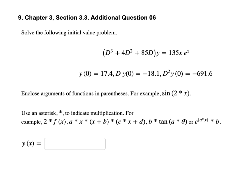 Solved 9. Chapter 3, Section 3.3, Additional Question 06 | Chegg.com