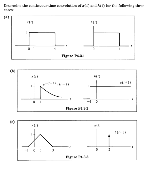 Solved Determine The Continuous Time Convolution Of Xt And 