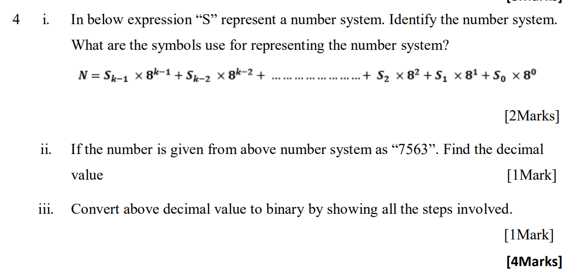Solved i. In below expression "S" represent a number system. | Chegg.com