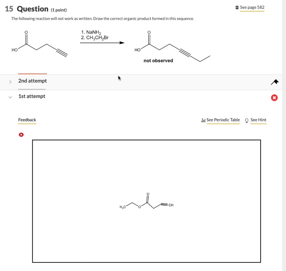 Solved 15 Question (1 point) See page 582 The following | Chegg.com