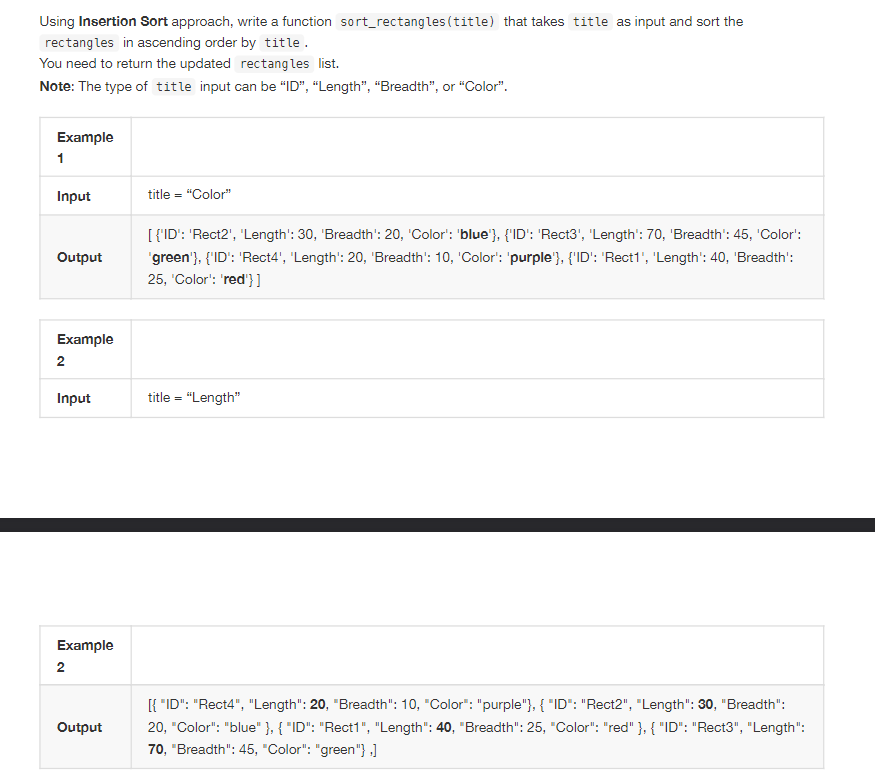 Solved # We have the following rectangles records in a list | Chegg.com