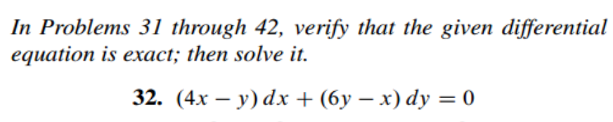 Solved In Problems 31 through 42, verify that the given | Chegg.com