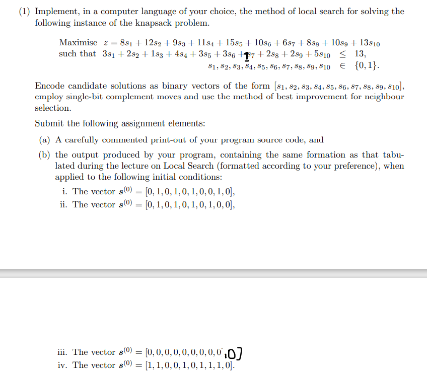 Solved 1) Implement, in a computer language of your choice, | Chegg.com