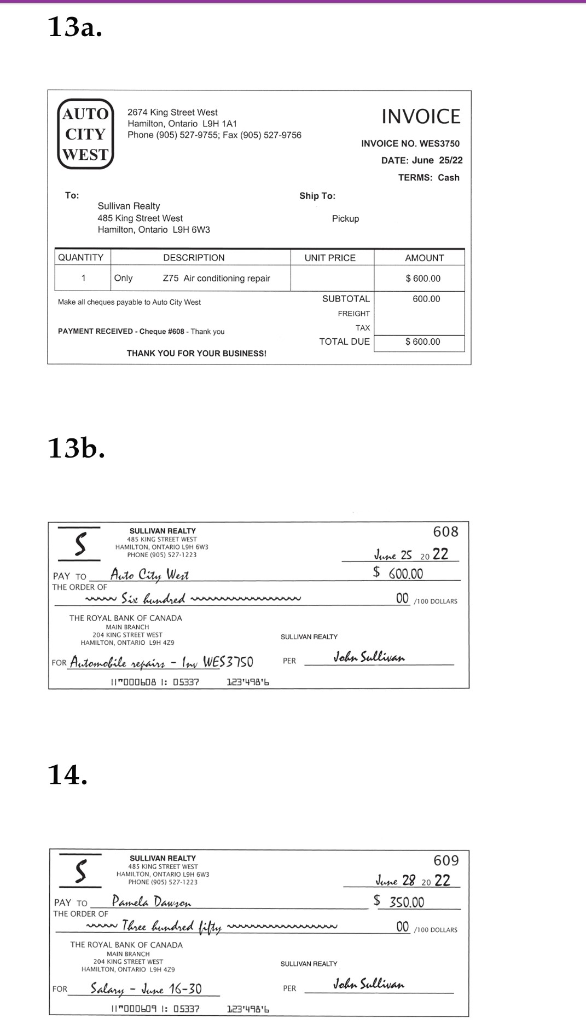 Solved On June 1, John Sullivan opened a real estate office | Chegg.com