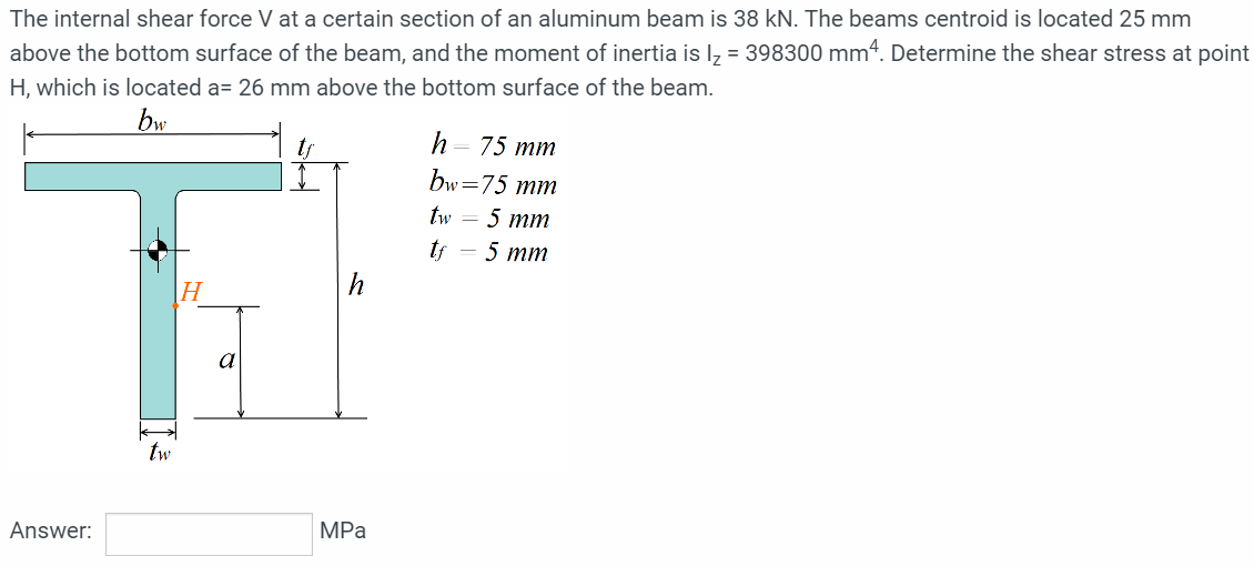 [Solved]: The internal shear force ( mathrm{V} ) at a c