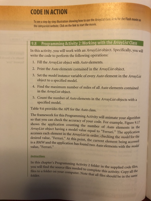 Solved CODE IN ACTION To see a step-by-stepillsration | Chegg.com