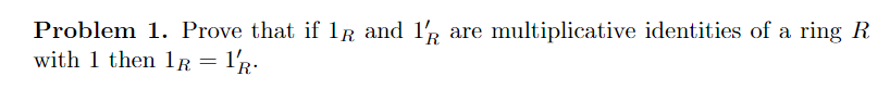 Solved Problem 1. Prove that if 1R and 1R′ are | Chegg.com