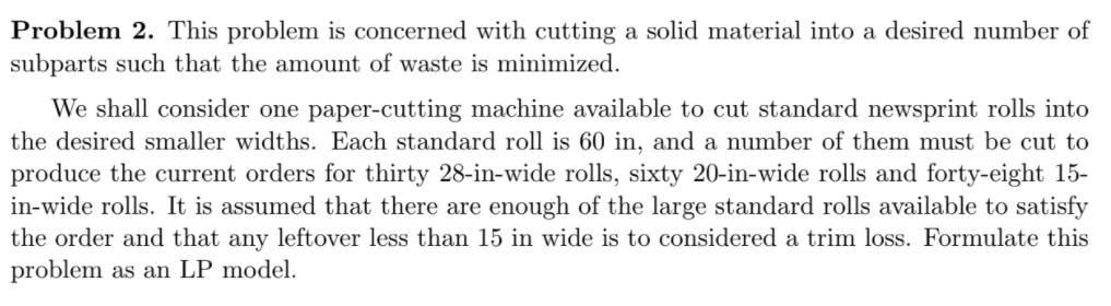 Solved Problem 2. This problem is concerned with cutting a | Chegg.com