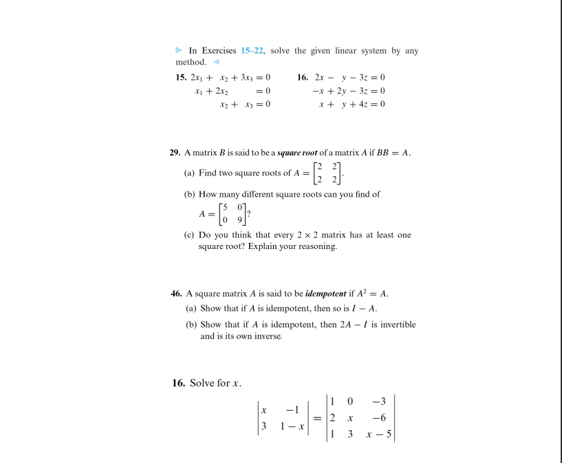 Solved In Exercises 15-22, solve the given linear system by | Chegg.com