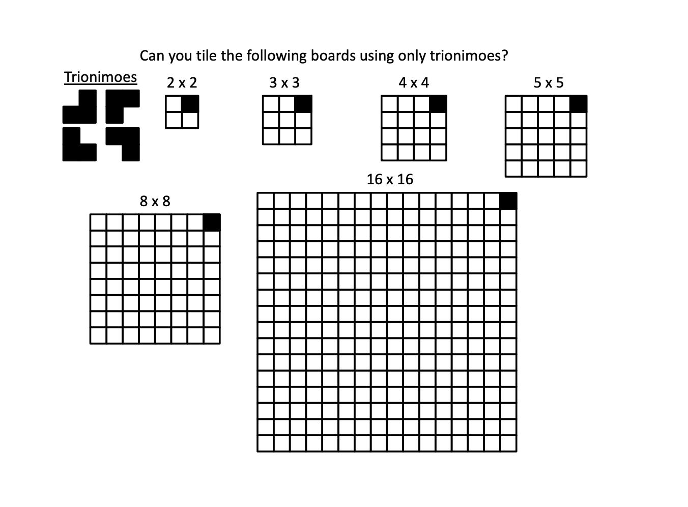 Solved Can you tile the following boards using only | Chegg.com
