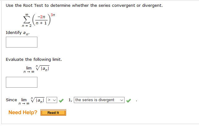 Solved Use the Root Test to determine whether the series | Chegg.com