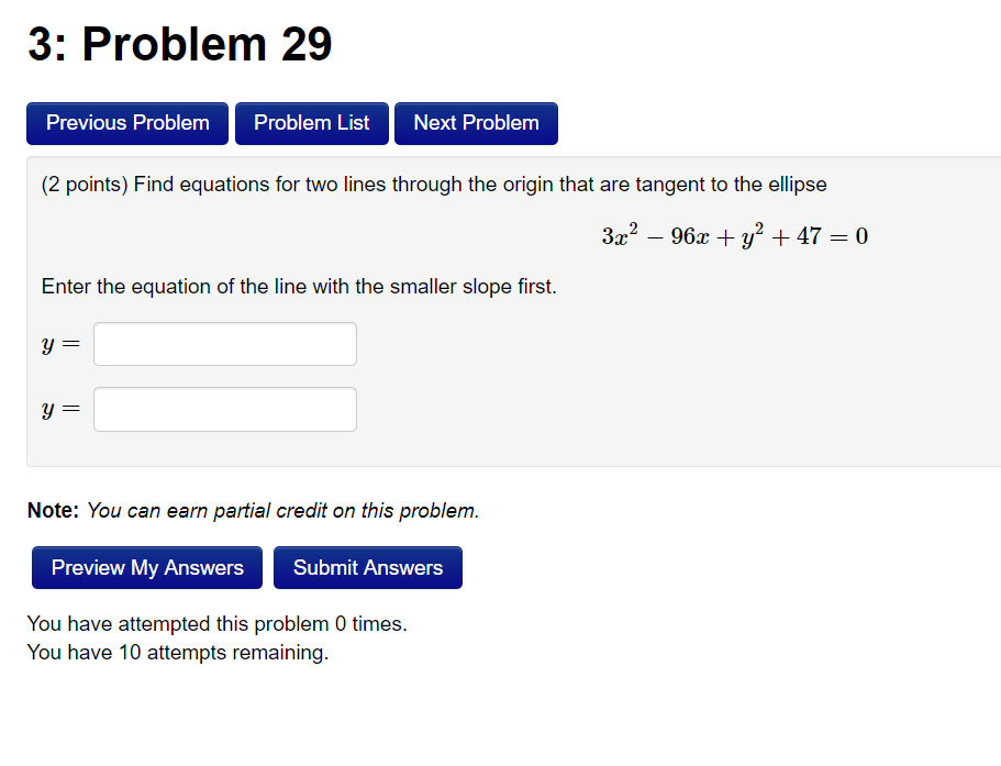 Solved 3: Problem 29 Previous Problem Problem List Next | Chegg.com