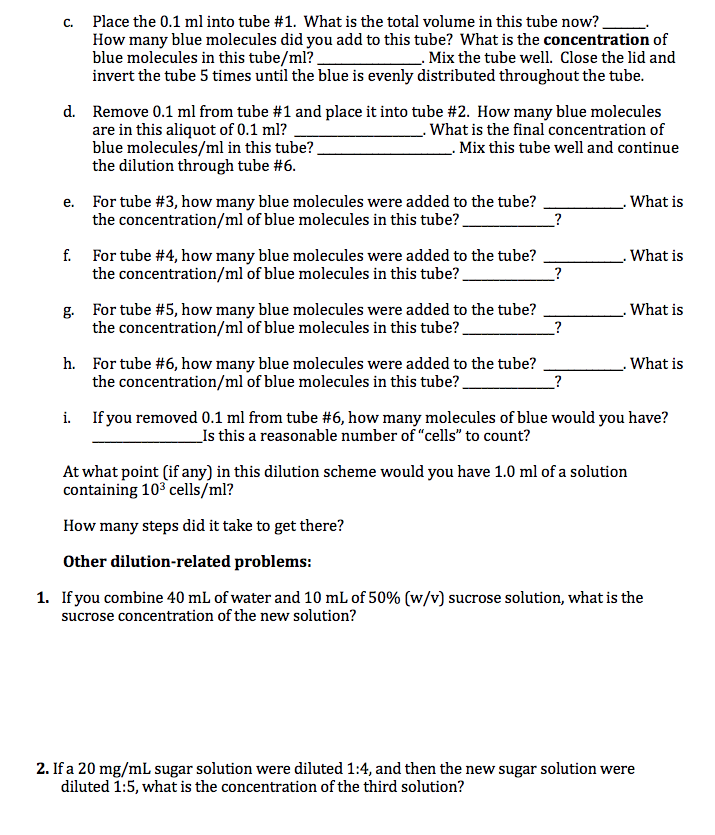 Solved Initial stock solution Final solution | Chegg.com