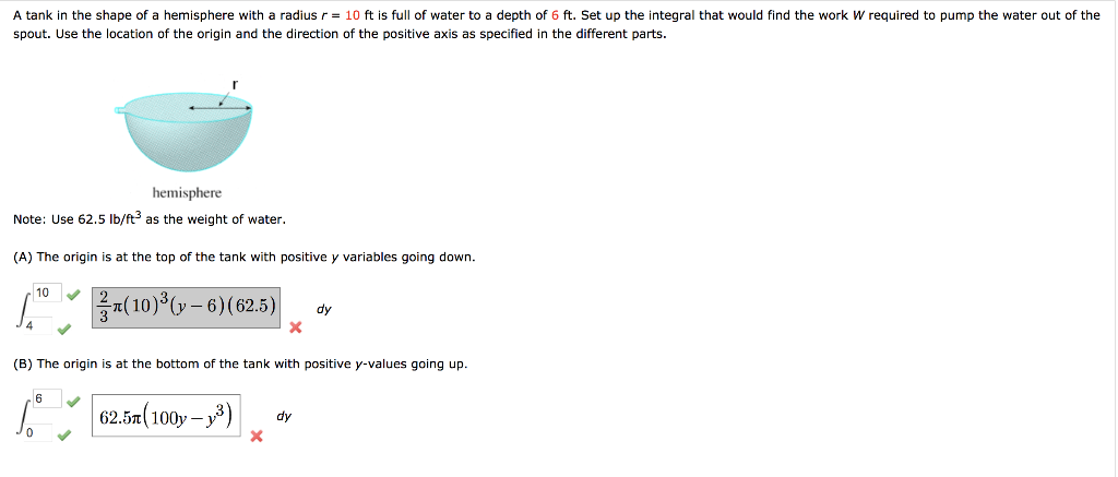 Solved A tank in the shape of a hemisphere with a radius r = | Chegg.com