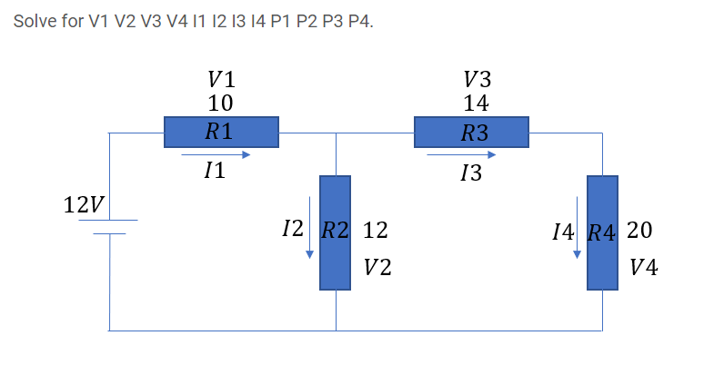 Solved Solve for V1 V2 V3 V4 11 12 13 14 P1 P2 P3 P4. 11 10 | Chegg.com