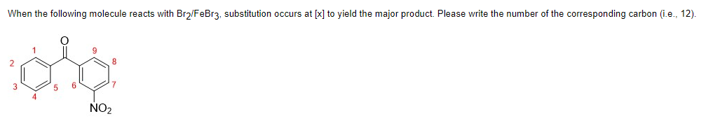 Solved When the following molecule reacts with Br2/FeBr3, | Chegg.com