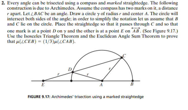 Solved 2. Every angle can be trisected using a compass and | Chegg.com