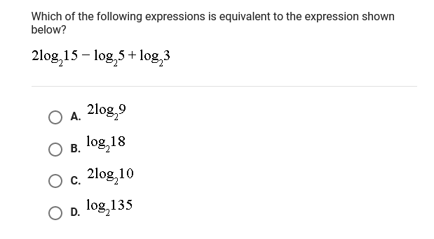 Solved Which of the following expressions is equivalent to | Chegg.com