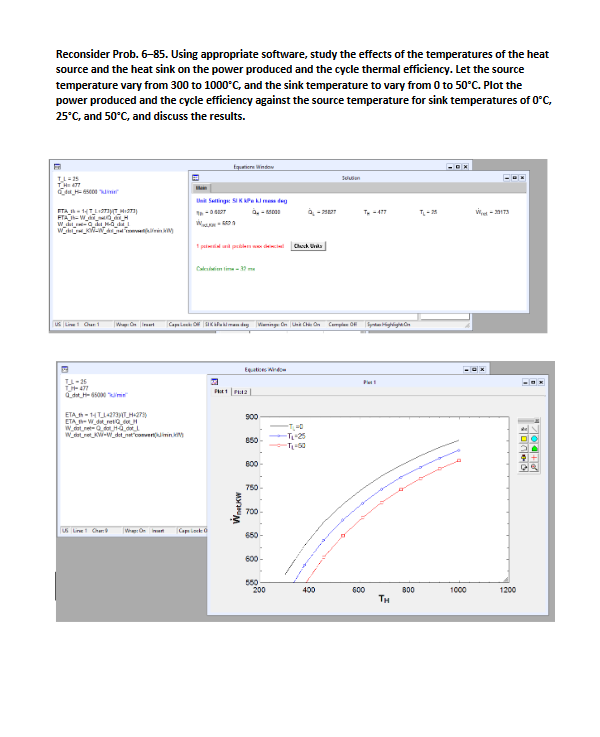Solved Reconsider Prob. 6-85. Using appropriate software, | Chegg.com