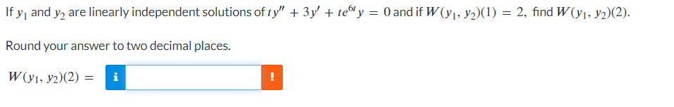 Solved If y1 and y2 are linearly independent solutions of | Chegg.com