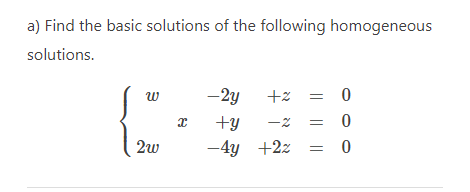 Solved a) Find the basic solutions of the following | Chegg.com