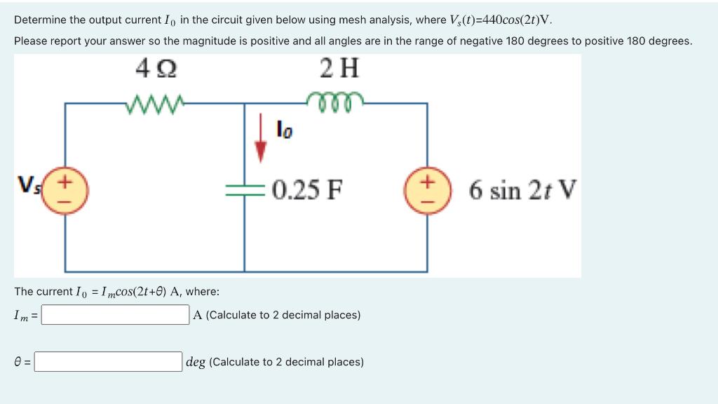 Solved Determine the output current I0 in the circuit given | Chegg.com
