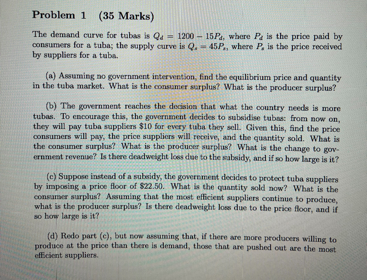Solved Problem 1(35 ﻿Marks) | Chegg.com