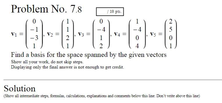 Solved Problem No. 7.8 | Chegg.com