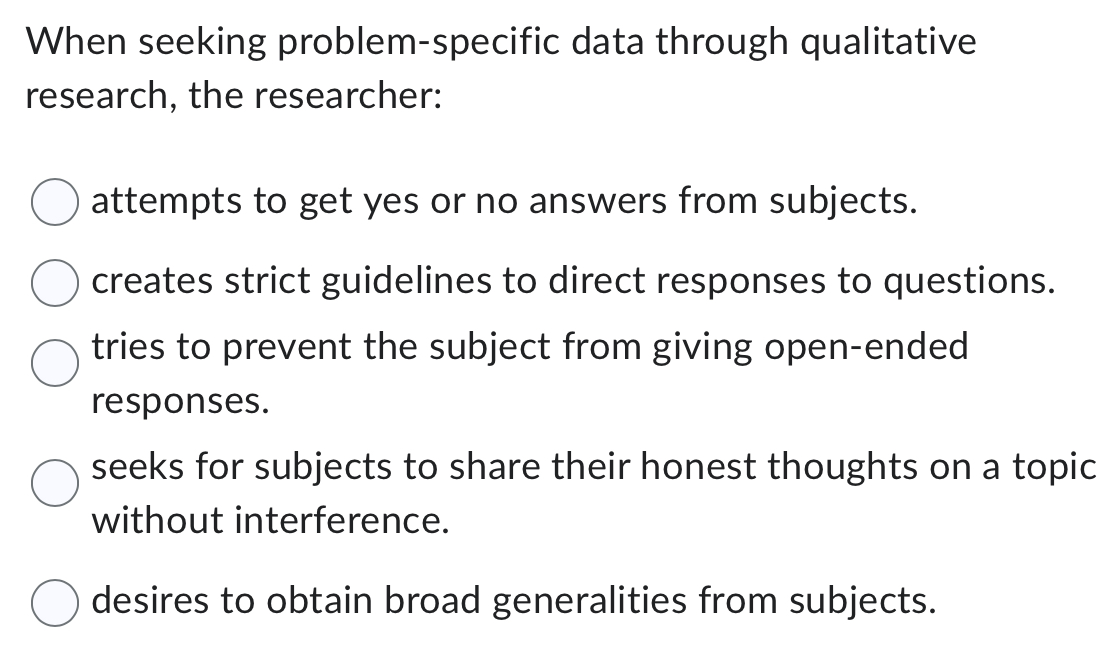 Solved When seeking problem-specific data through | Chegg.com
