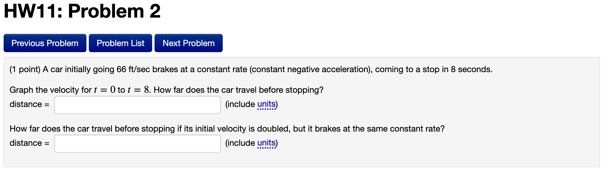 Solved HW11: Problem 2 Previous Problem Problem List Next | Chegg.com