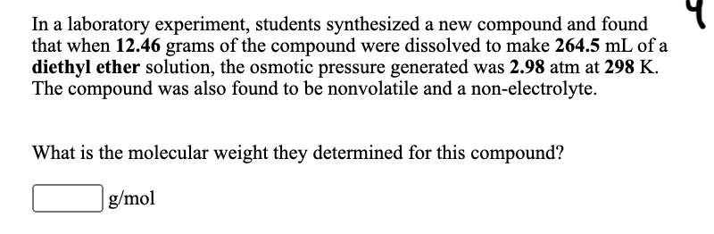 Solved In a laboratory experiment, students synthesized a | Chegg.com