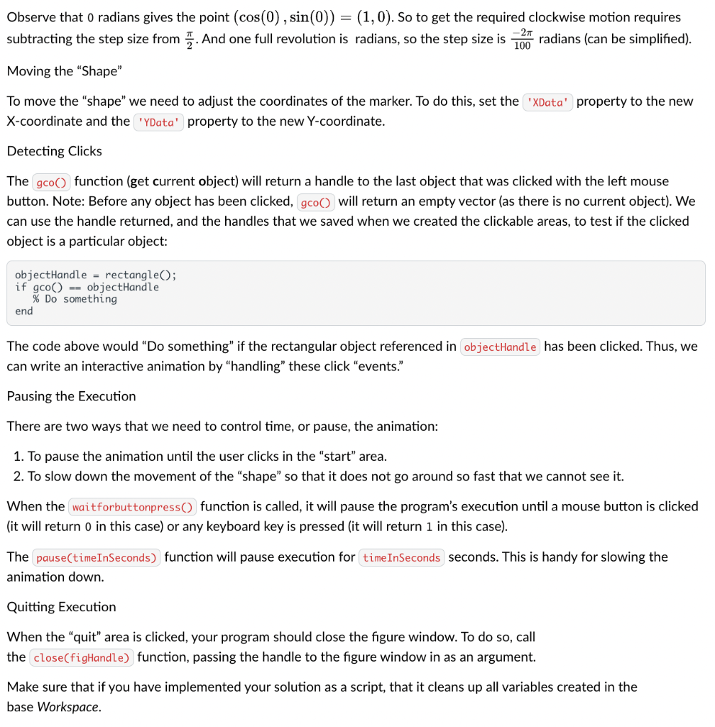 Solved Plot a large, black, round "shape", which must be | Chegg.com