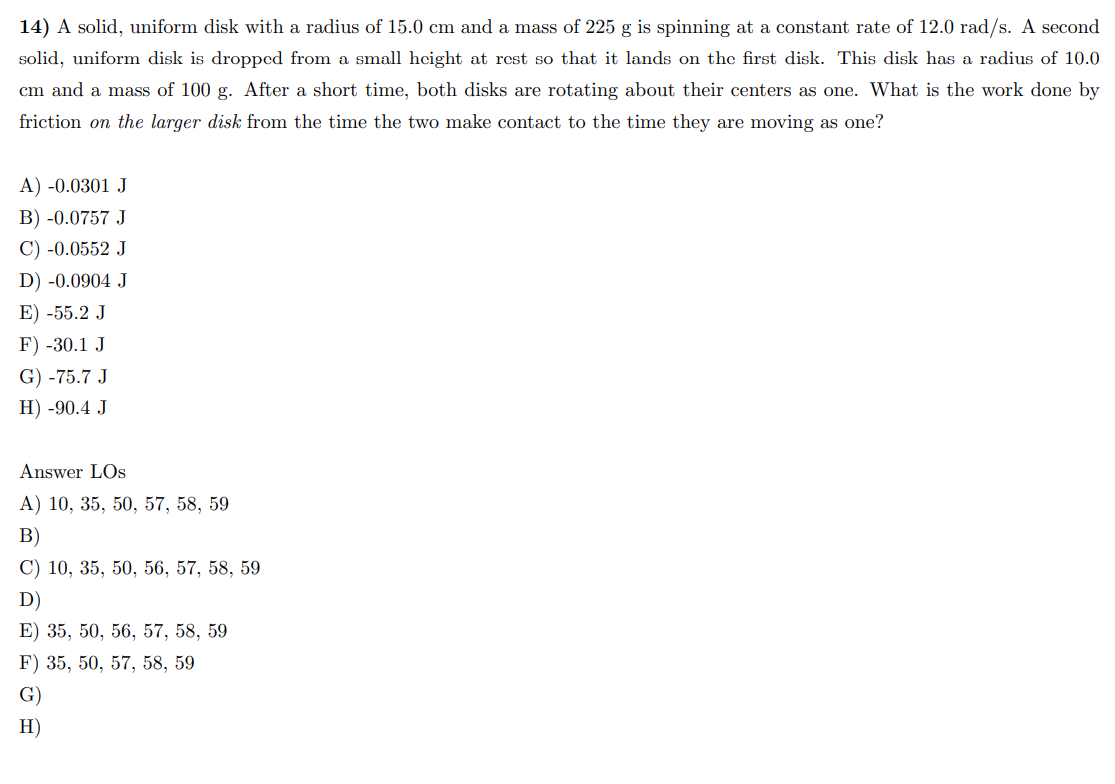 Solved A solid, uniform disk with a radius of 15.0cm ﻿and a | Chegg.com