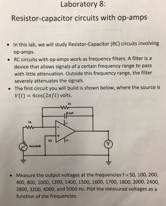Solved Laboratory 8: Resistor-capacitor circuits with | Chegg.com