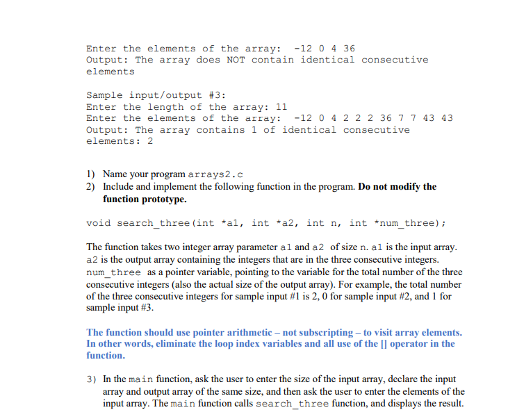 Solved 2 50 Points Write A Program Arrays2c That Checks 8327