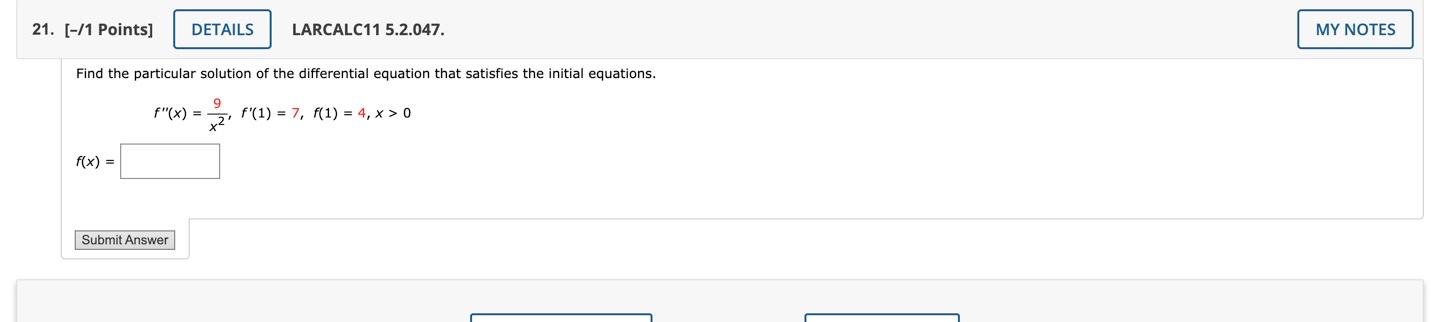 Solved 20. (-/1 Points) DETAILS WAS LARCALC11 5.2.044.MI. MY | Chegg.com